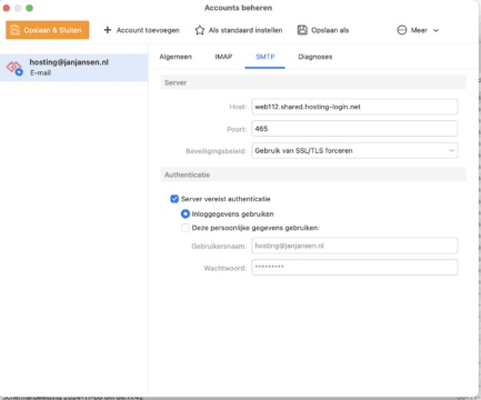 E-mail instellen in eM Client | Hosting.NL