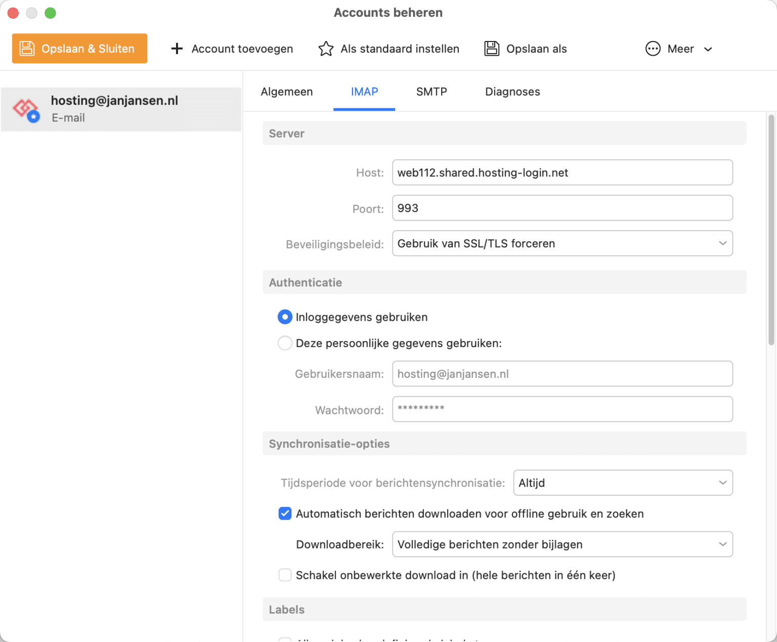 E-mail instellen in eM Client | Hosting.NL