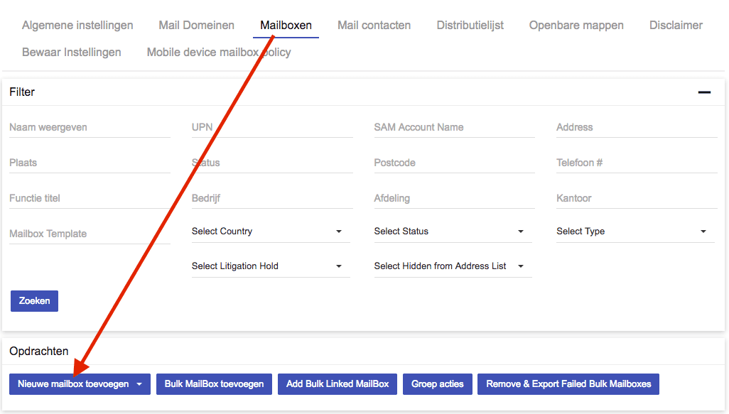 Hoe voeg ik een nieuwe Exchange mailbox toe? | Hosting.NL
