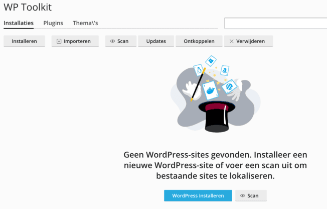 Installing WordPress via the WP toolkit | Hosting.NL